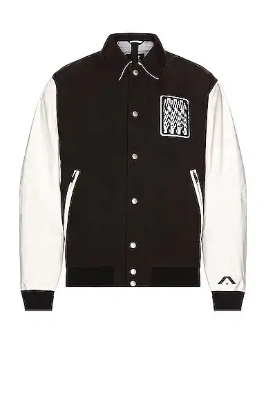 Acronym J94-Vt 3l Varsity Jacket In Black In Black & White - 65